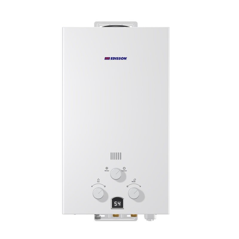 Водонагреватель газовый проточный Edisson E 20 D, ЭдЭБ01382, цвет белый, купить в Москве