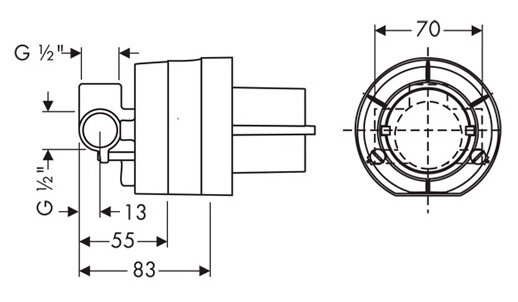 Гигиенический душ Hansgrohe Logis, со смесителем, хром, 71606000 ...
