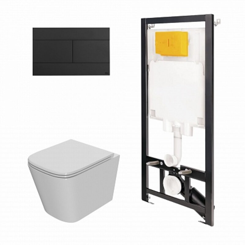 Комплект инсталляция OLI 80 Eco с унитазом Point Ника PN41081, сиденье ...